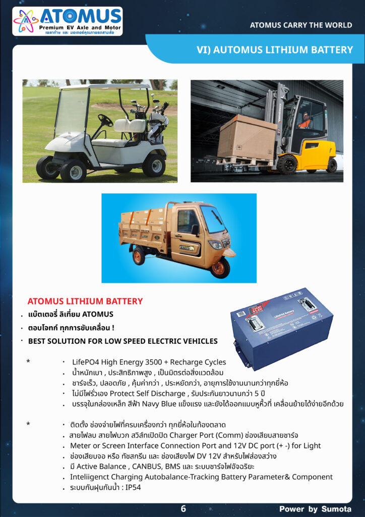 อะไหล่สามล้อไฟฟ้า Atomus - Sumota